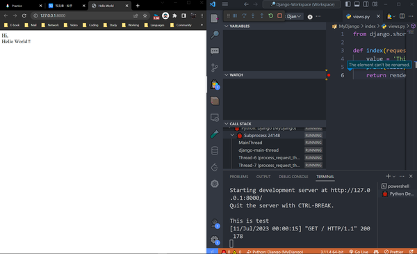 VSCODE 调试/运行 Django项目 - 知乎