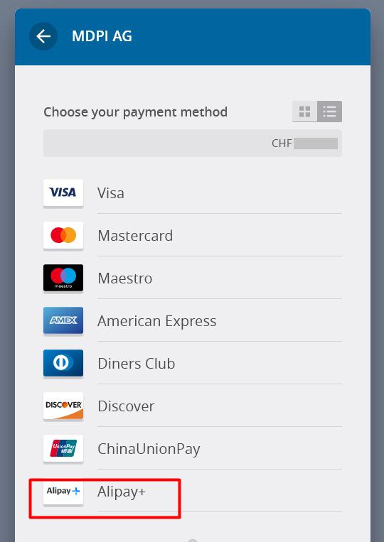 服务升级 | MDPI文章处理费 (APC) 支付宝付款功能现已开通！ - 知乎