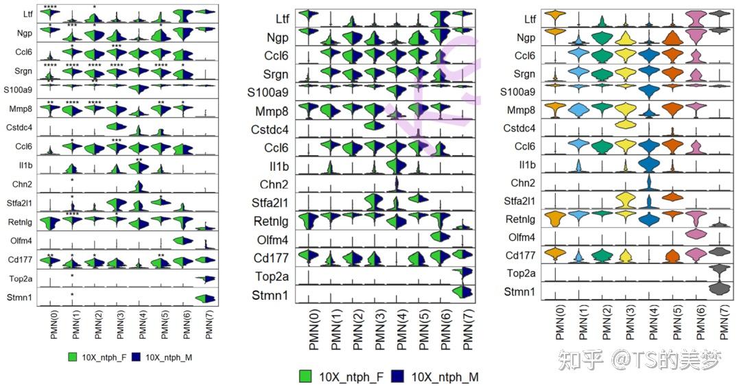 ggplot堆叠图无缝拼接(自写一个简洁堆叠小提琴图函数） - 知乎