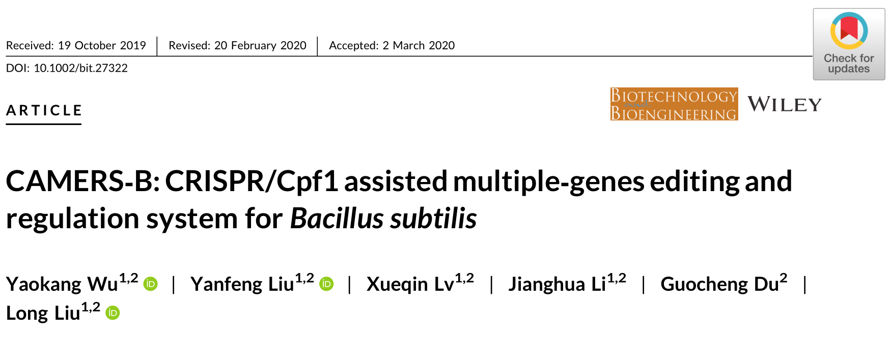 基于CRISPR/Cpf1的枯草芽孢杆菌多基因编辑与表达调控系统成功创建 - 知乎