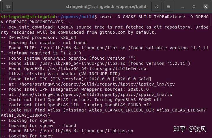 Ubuntu 20.04下搭建C++ & OpenCV 4.6.0 & cmake编译 - 知乎