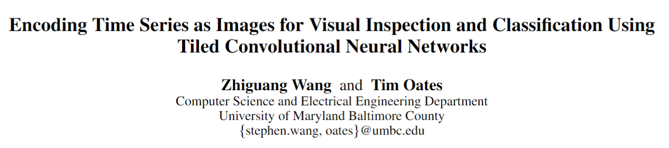 两篇时间序列转成图像的论文 - 知乎