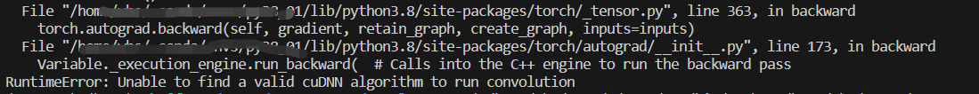 Runtimeerrorunable To Find A Valid Cudnn Algorithm To Run Convolution 知乎 