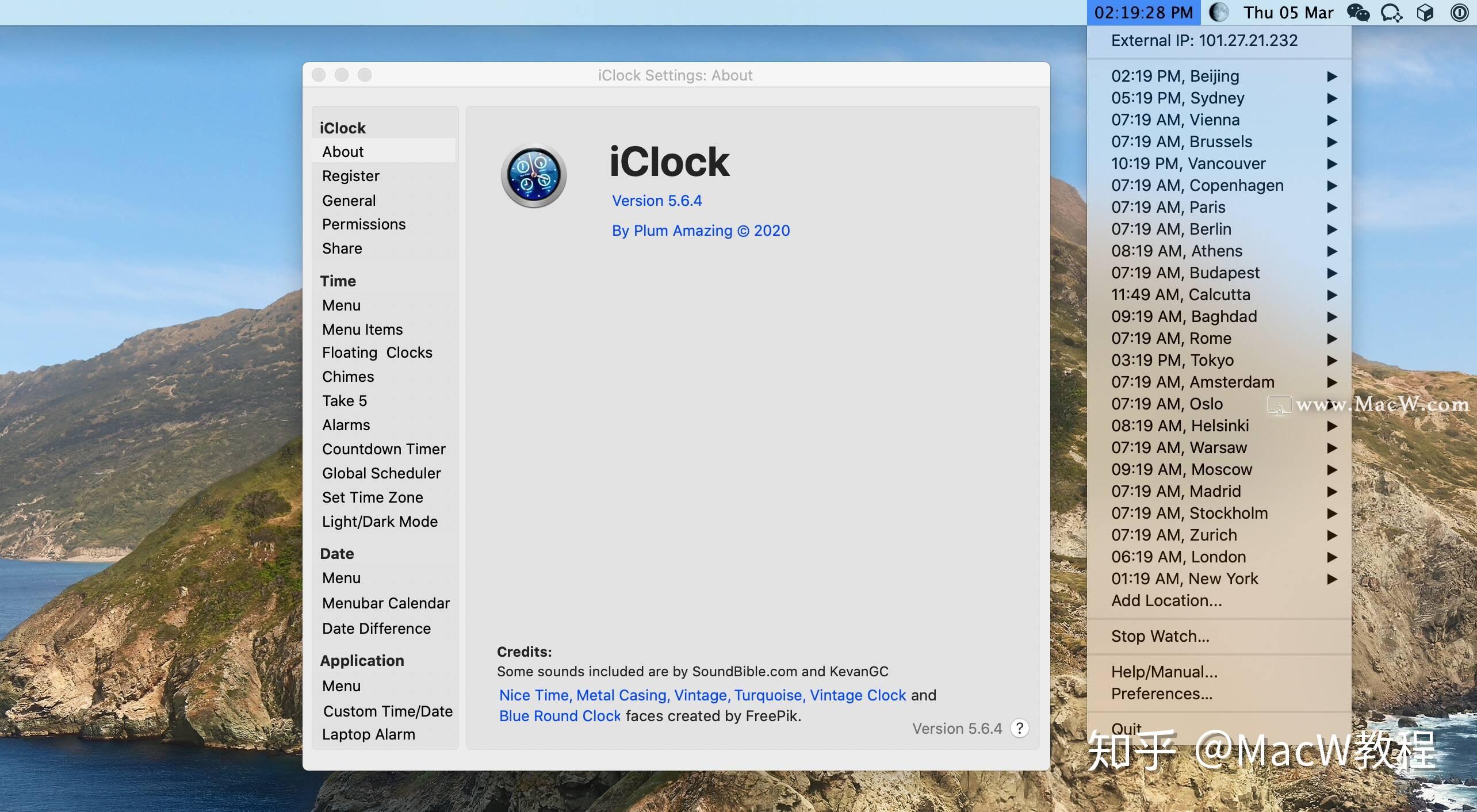 iClock Pro mac(菜单栏时钟应用程序) - 知乎