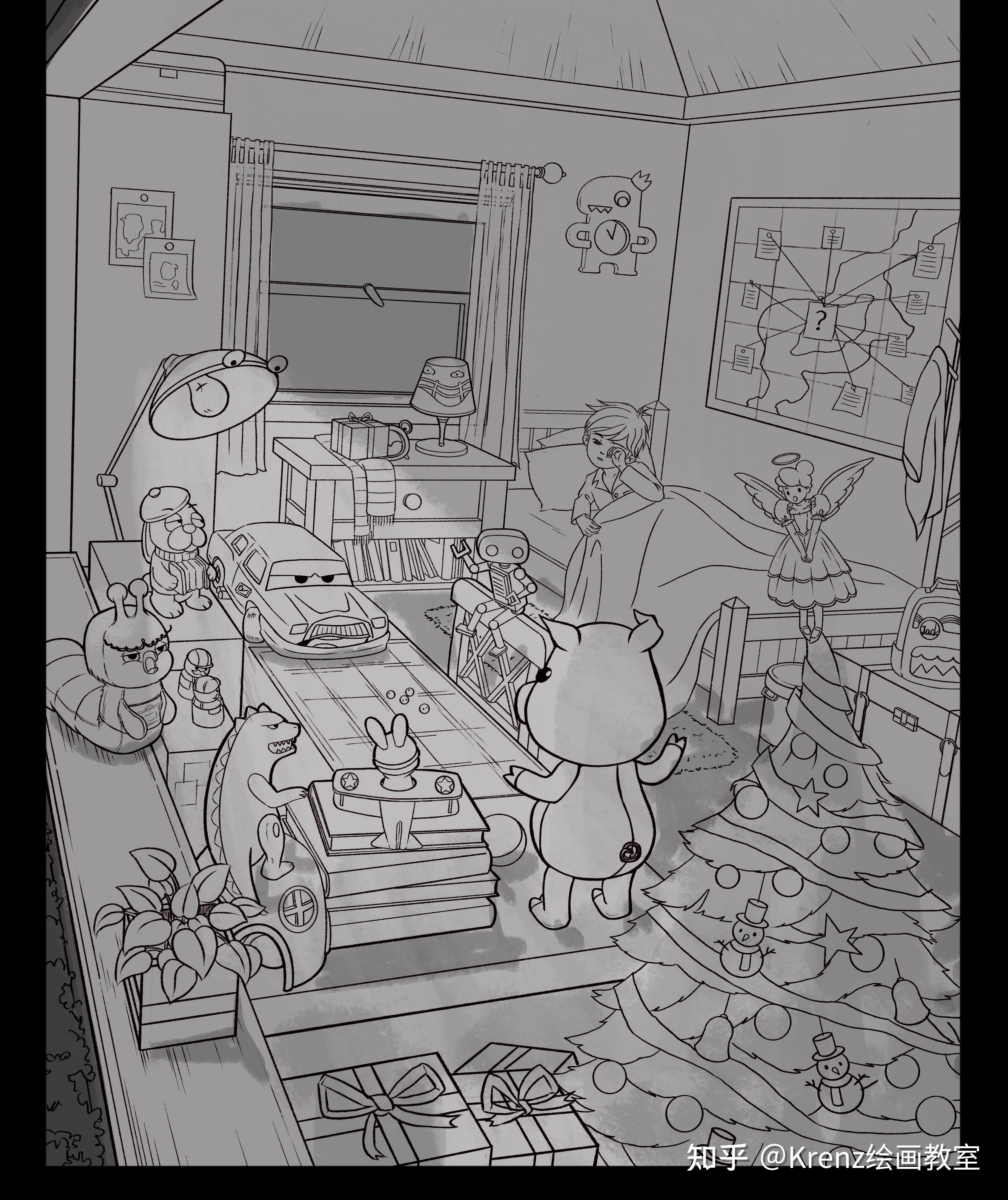 Krenz绘画教室【优秀作业心得】基础透视与结构-0098 - 知乎