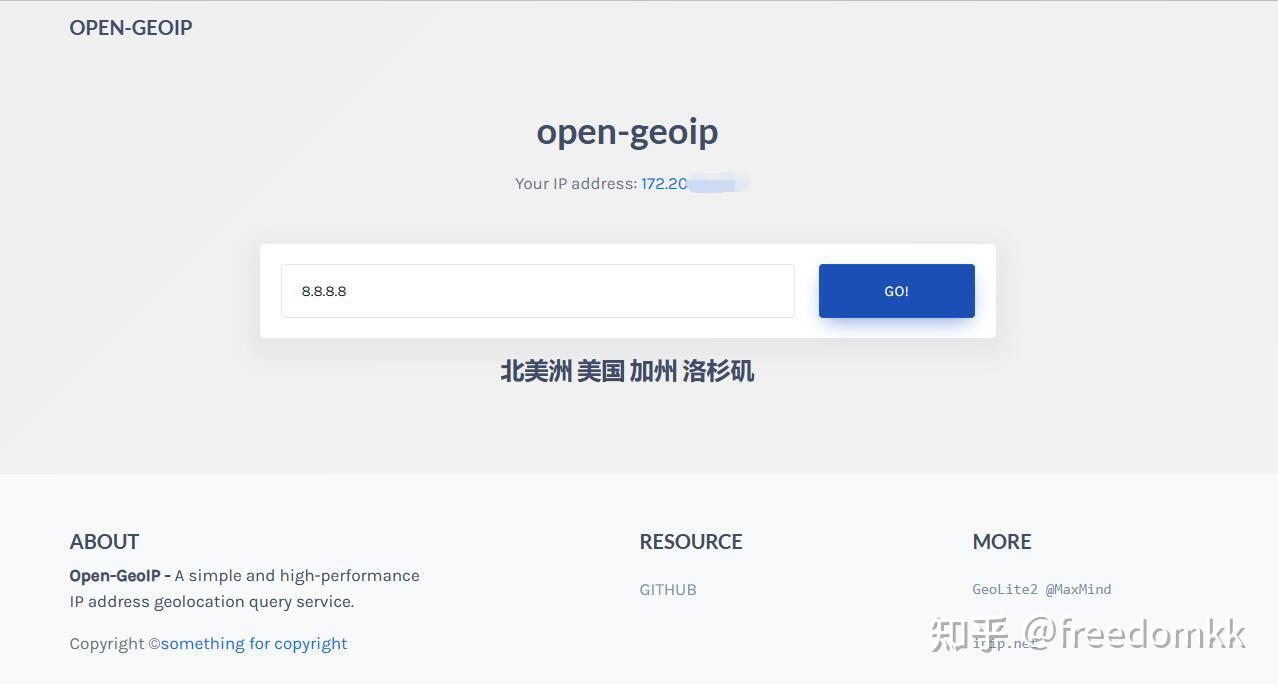 Open-GeoIP：超简单的开源IP地址位置查询服务 - 知乎