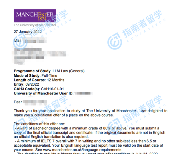 【英国留学】中国地质大学（北京）to曼彻斯特大学曼彻斯特大学法律学法学硕士 知乎