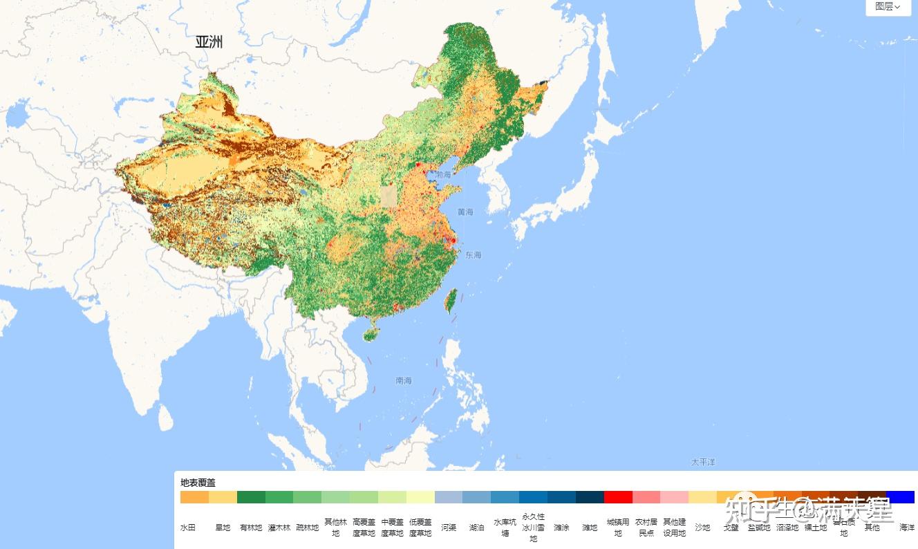 1980年、1990年、1995年、2000年、2005年、2010年、2015年、2018年、2020年土地利用数据 - 知乎