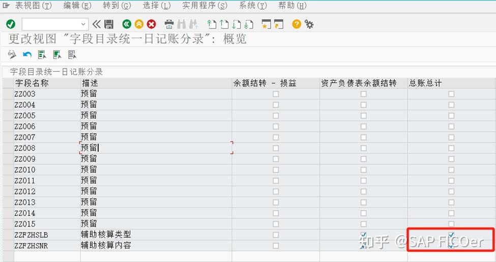 SAP S/4HANA FAGLB03显示CODING BLOCK客户化字段 - 知乎