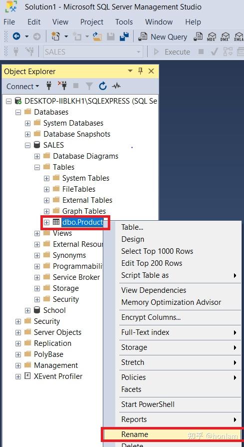 在 SQL Server 中重命名表 - 知乎