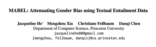 EMNLP 2022 | 普林斯顿陈丹琦组：使用文本蕴含数据减轻性别偏差 - 知乎