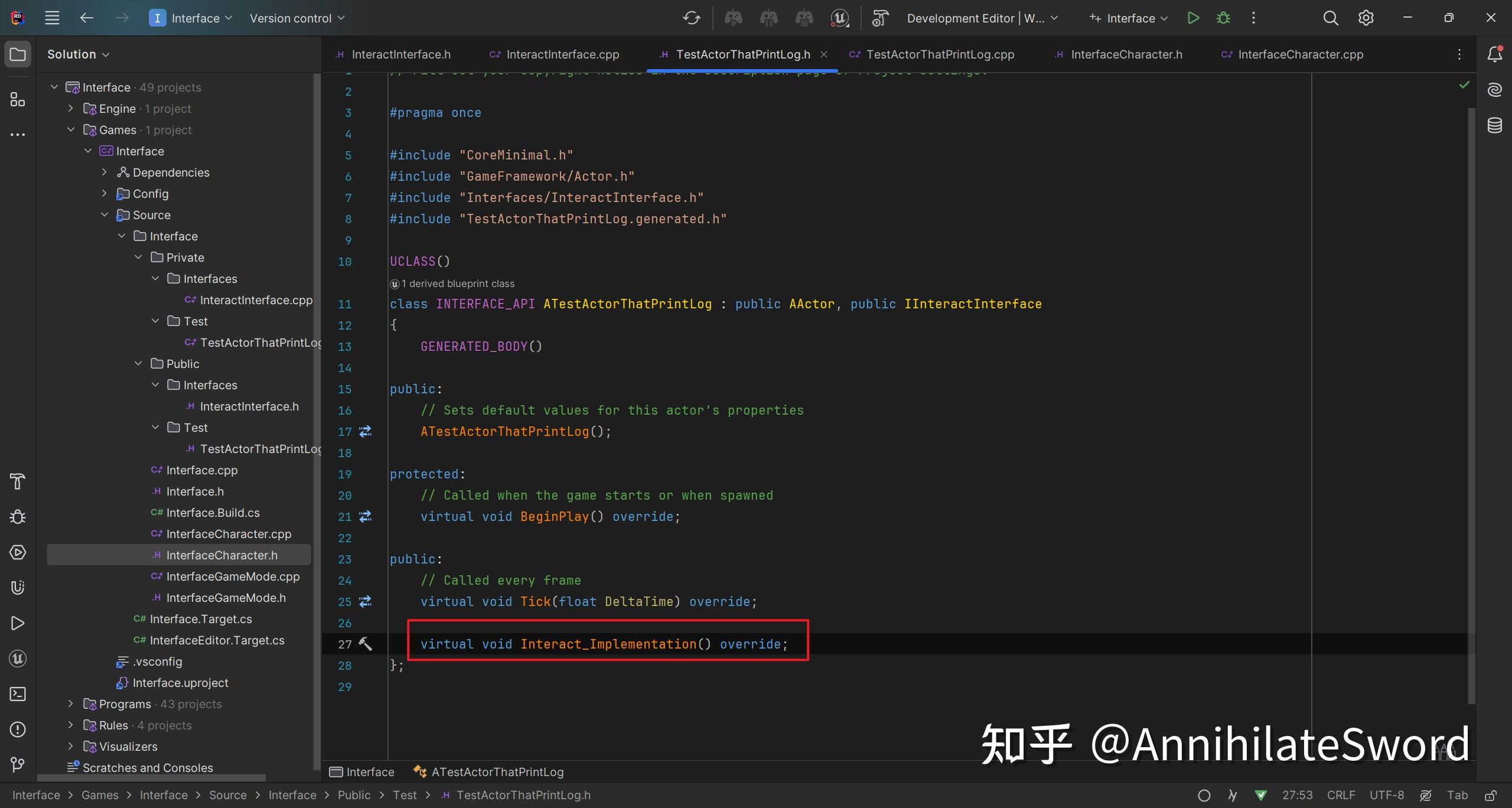 【UE5 C++】Interface - 知乎