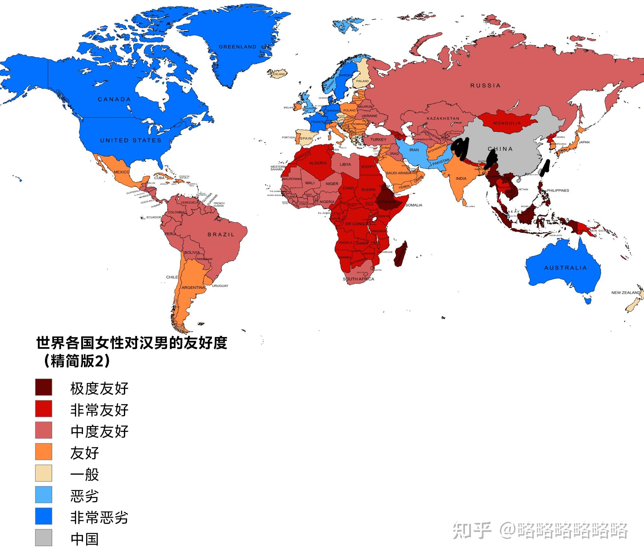 世界各国女性友好度地图及其简化版（补档） - 知乎