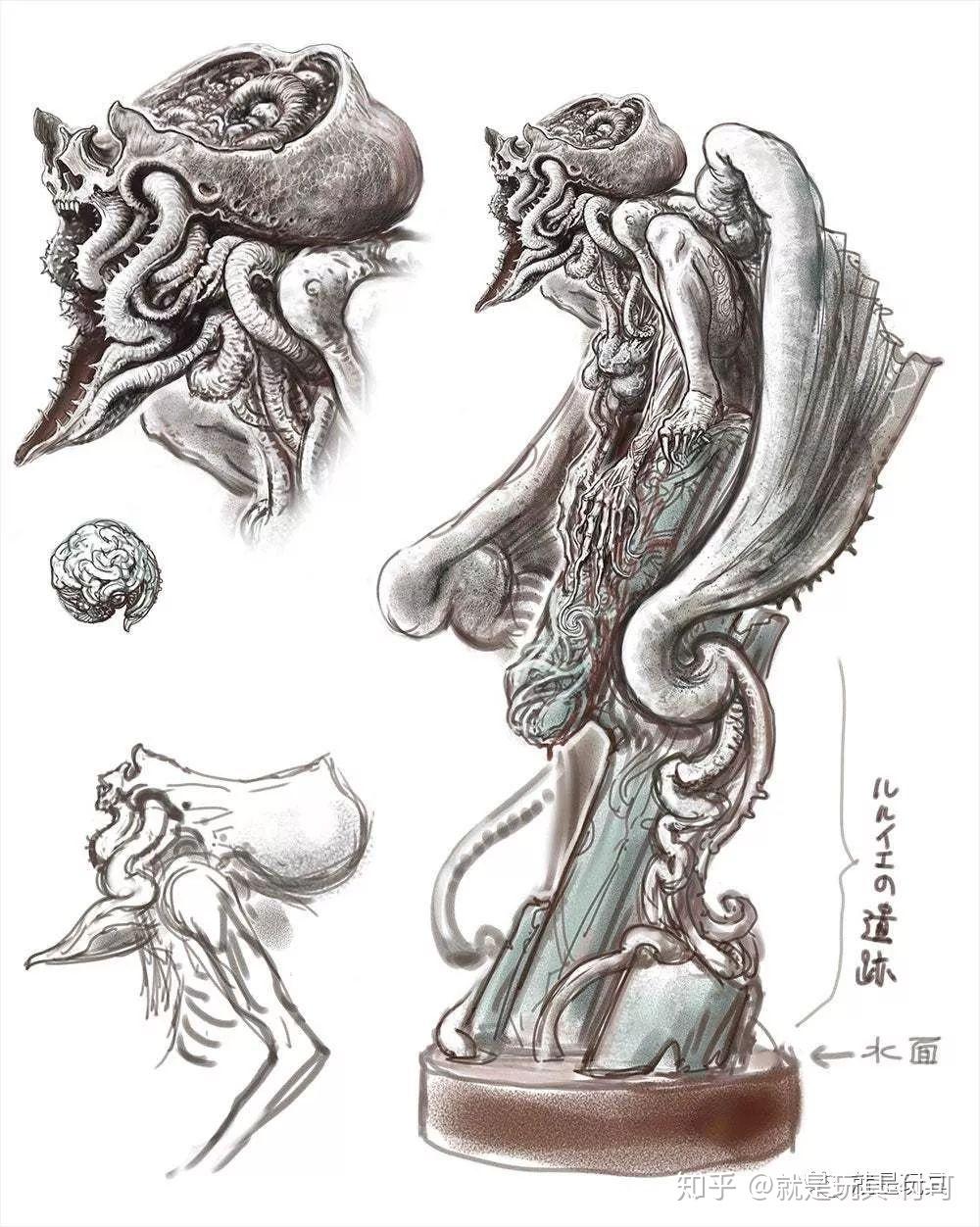 竹谷隆之设计！史上最恐怖克苏鲁雕像，强烈不适（胆小误看） 知乎 9336