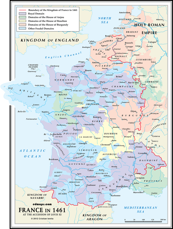 两张法国历史地图（1360、1461） - 知乎