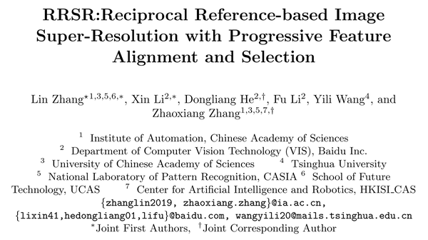 Reciprocal Ref-based Image Super-Resolution with Progressive Feature Alignment and Selection ...
