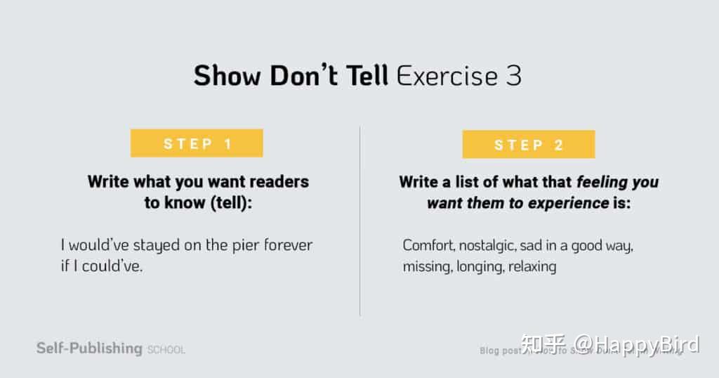 写作基本技能--Show, not tell - 知乎