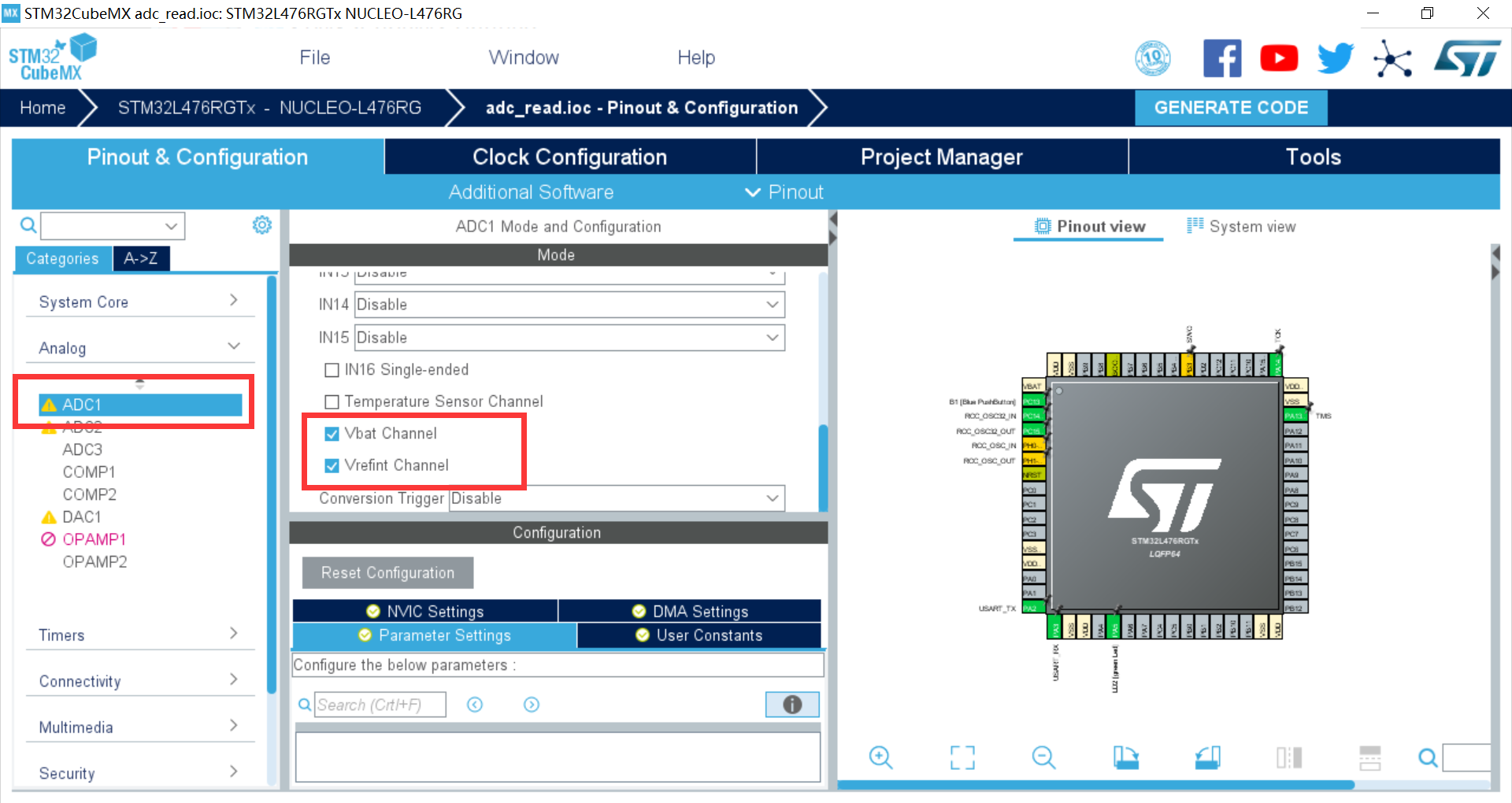 STM32 CubeMX-ADC读STM32的电压 - 知乎