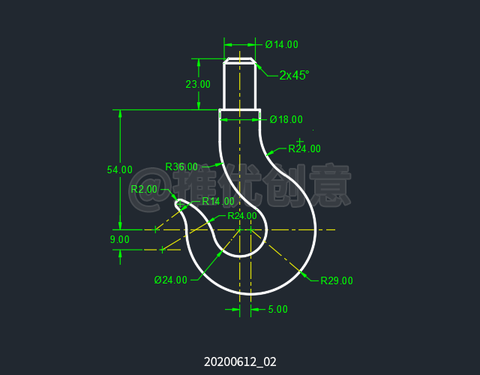 有没有学cad的朋友，知道挂钩的R40和R12怎么画? - 知乎