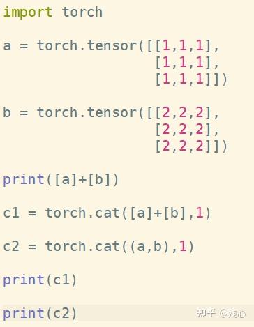 Torch.cat([A]+[B],1)测试 - 知乎