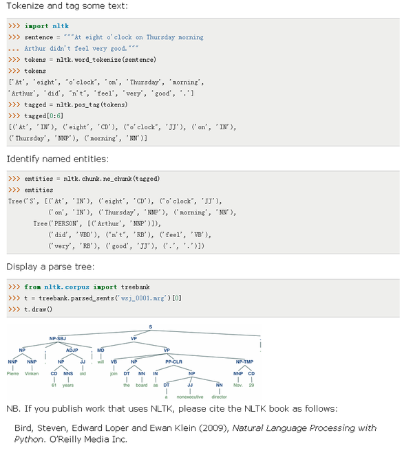酷站推荐 - nltk.org - Natural Language Toolkit - 知乎
