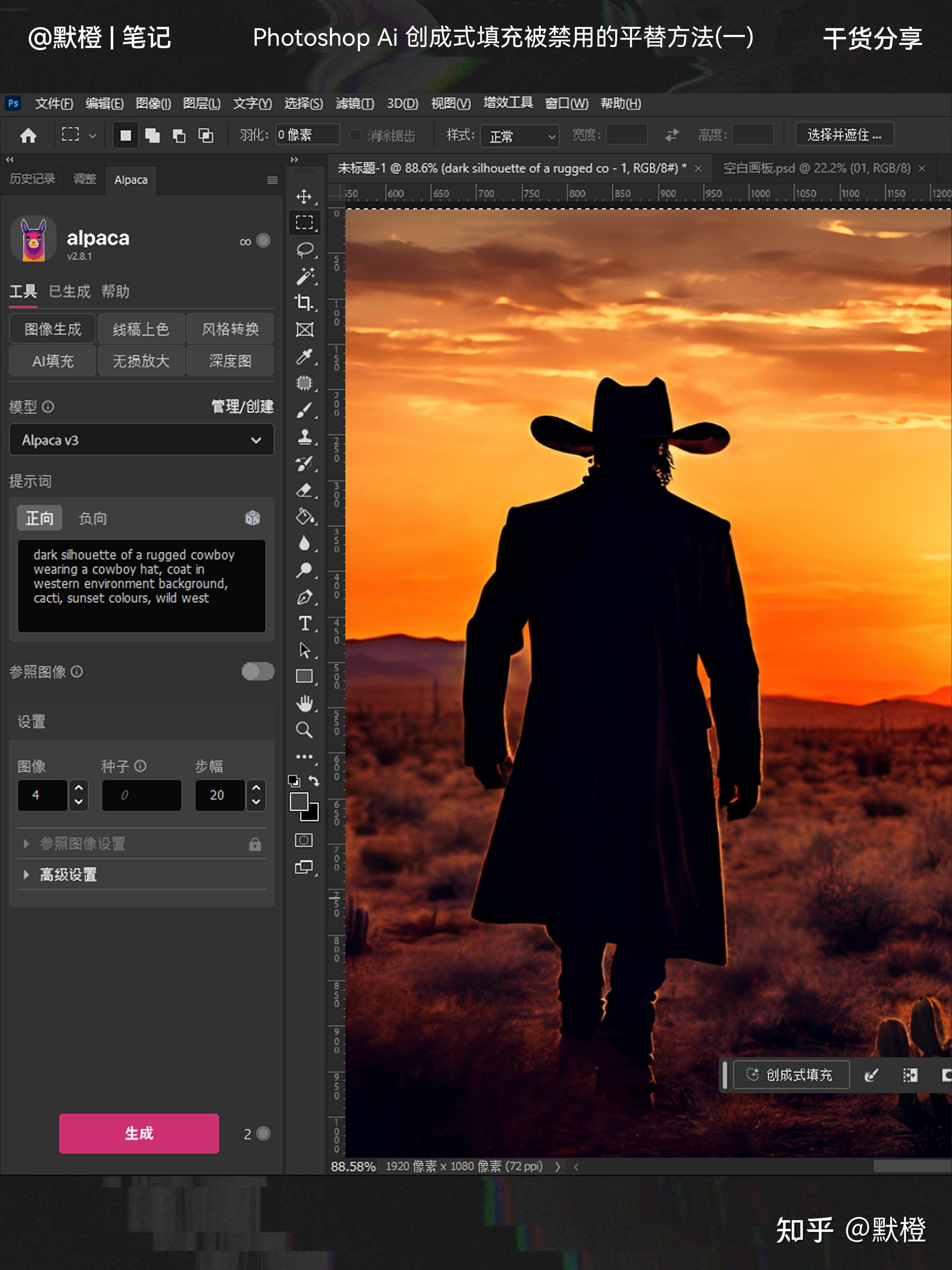 PS Ai创成式填充被禁用的2个平替方法 - 知乎