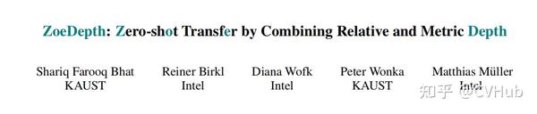 Intel 开源新作 | ZoeDepth: 第一个结合相对和绝对深度的多模态单目深度估计网络 - 知乎