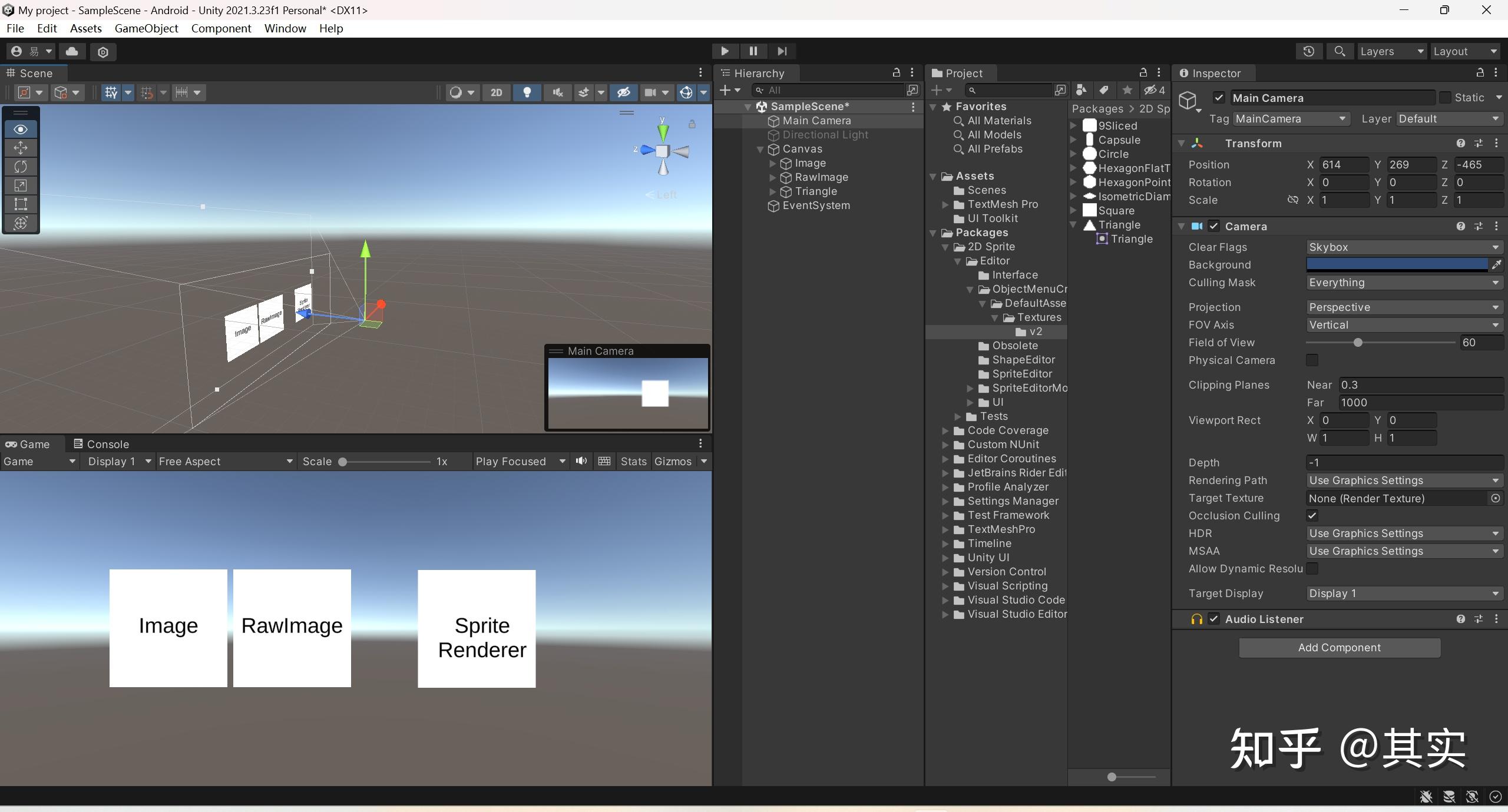 Image,Raw Image,Sprite Renderer使用上的区别 - 知乎