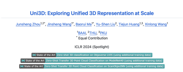 ICLR'24 Spotlight｜Uni3D：首个十亿级别3D通用大模型，直接将3D backbone统一为ViT - 知乎