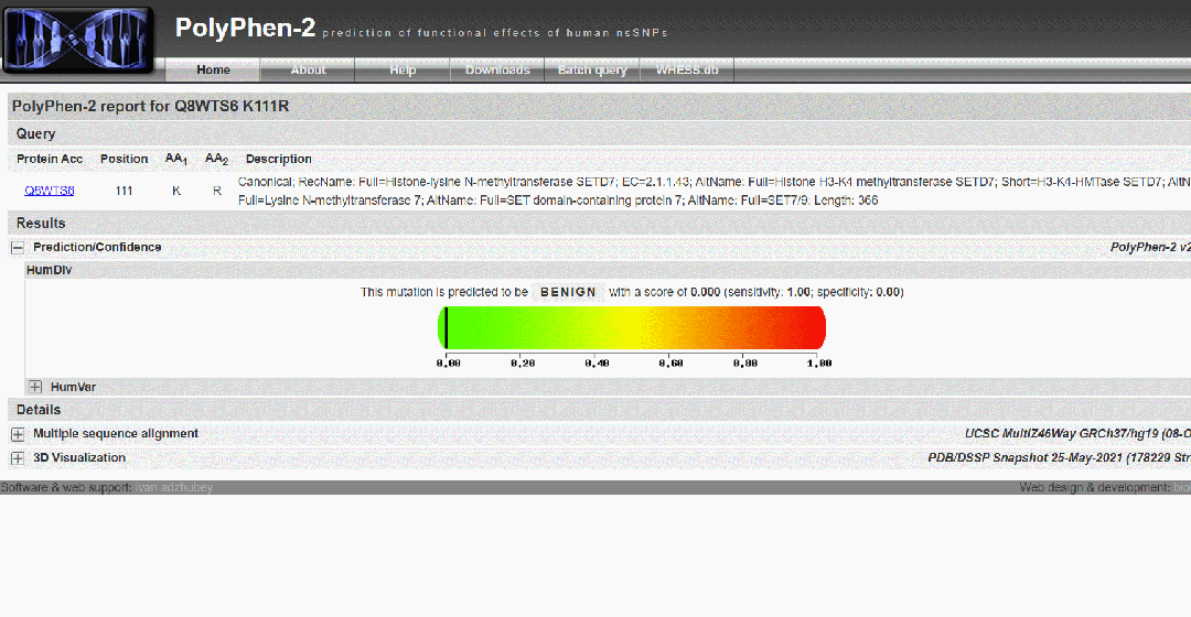 PolyPhen-2：预测氨基酸突变对"蛋白功能"影响的利器 - 知乎