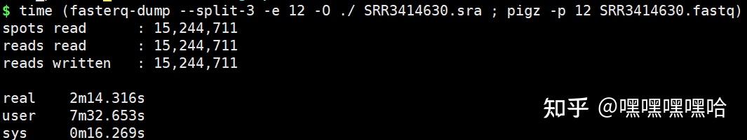 fastq-dump、fasterq-dump和parallel-fastq-dump处理SRA文件的速度比较 - 知乎