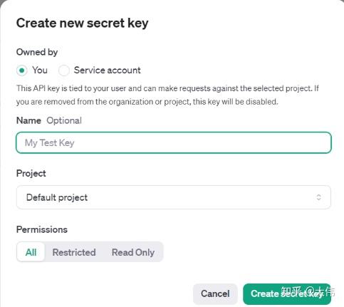 获取chatGPT的api key并调用其接口 - 知乎