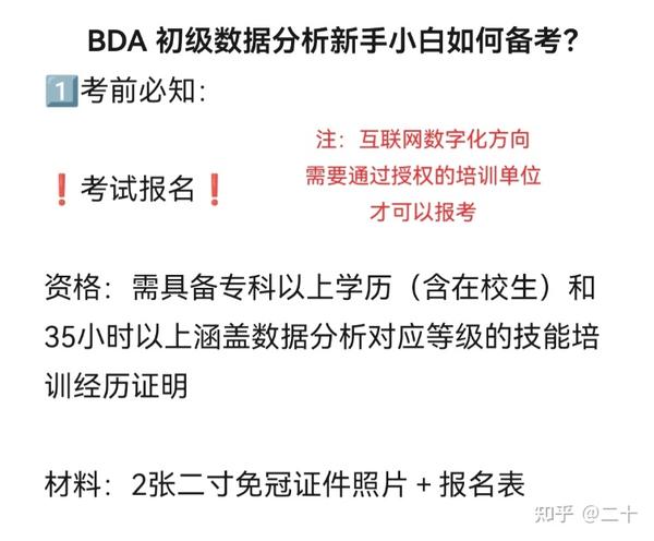 Bda初级数据分析入门备考攻略来喽 知乎