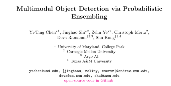 ECCV 2022 | ProbEn：基于概率融合的多模态目标检测 - 知乎
