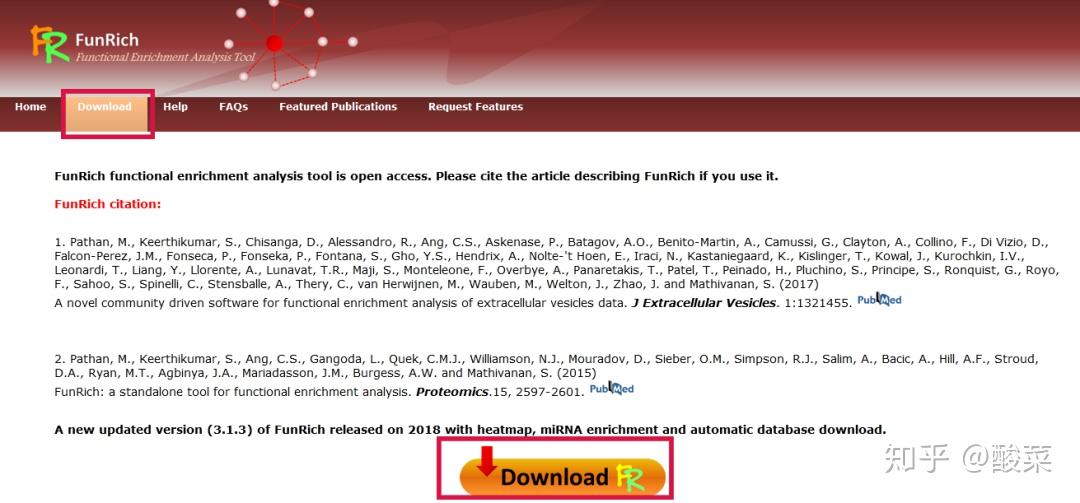 个性化功能富集和互作网络的王者——FunRich数据库 - 知乎