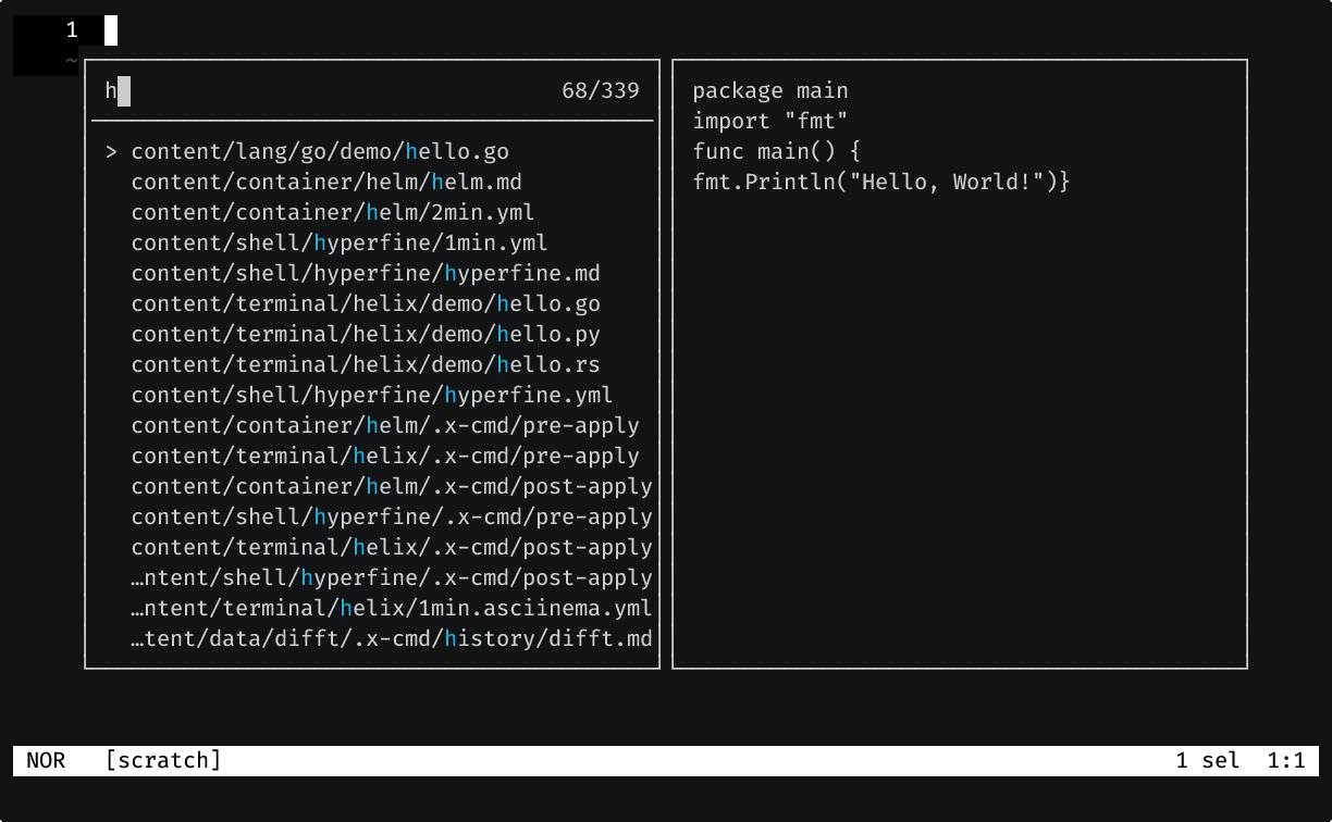 x-cmd-pkg | 后现代模态文本编辑器：helix - 知乎