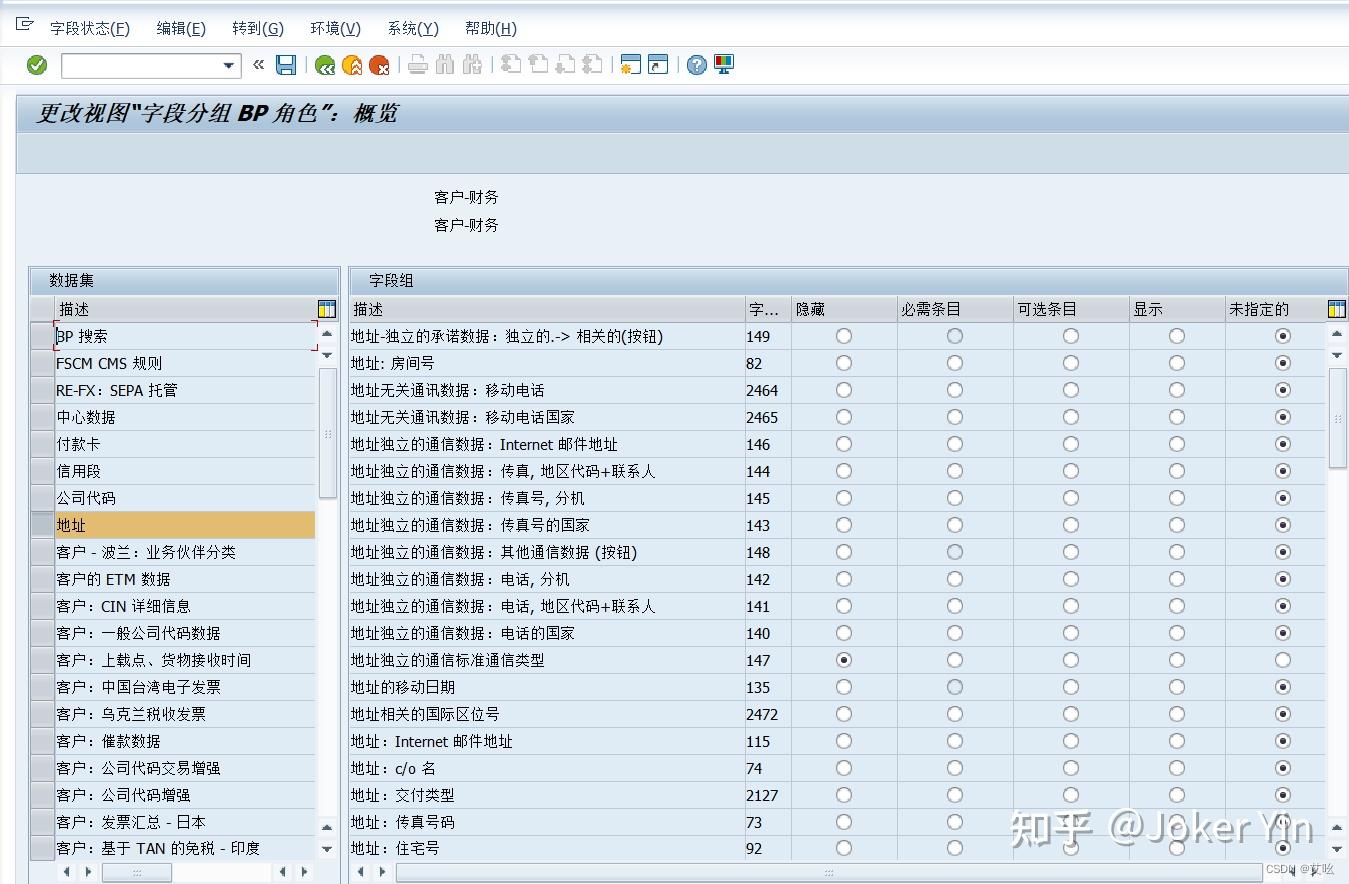 SAP S/4 HANA BP配置 - 知乎
