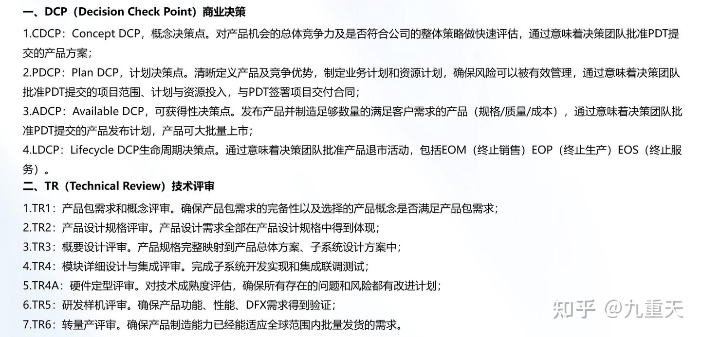 IPD流程中的DCP决策和TR评审 - 知乎