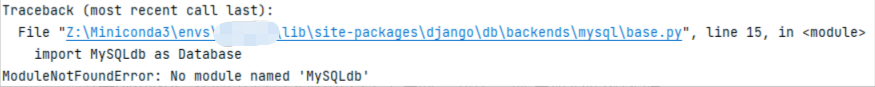 【Django】makemigrations 报错 ModuleNotFoundError: No module named 'MySQLdb' - 知乎