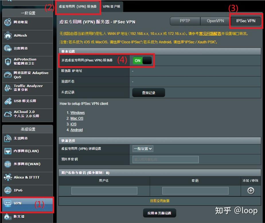 设置华硕路由器作为IPSec VPN服务器 - 知乎