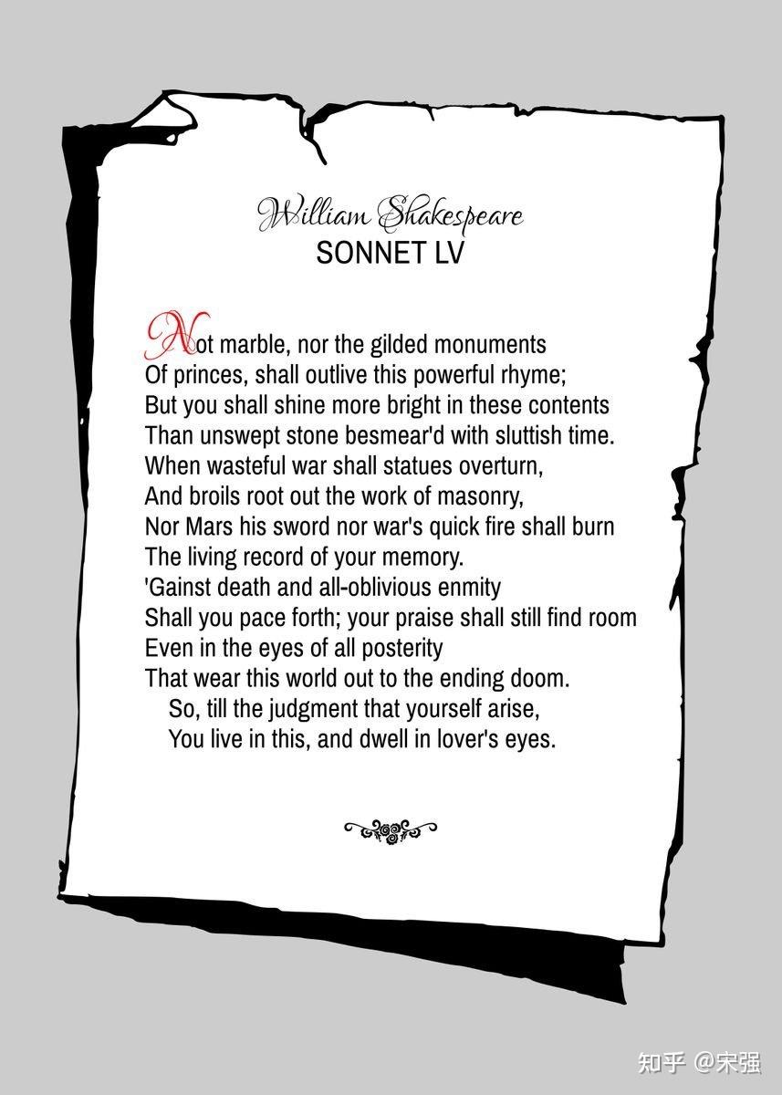 William Shakespeare(威廉·莎士比亚)《Sonnet 55》《十四行诗55》解析 - 知乎