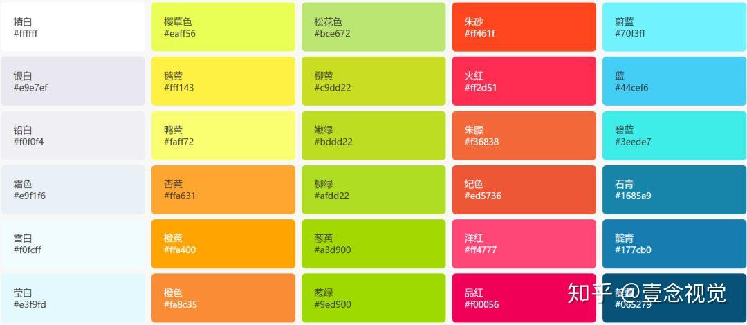 设计师必备配色方案 - 中国传统色 - 知乎