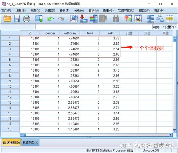 追踪数据分析：如何在SPSS中建立可供HLM读取的数据文件？ - 知乎