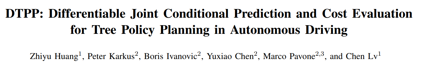 智驾 | 多轨迹的评估打分 | DTPP (2024) - 知乎