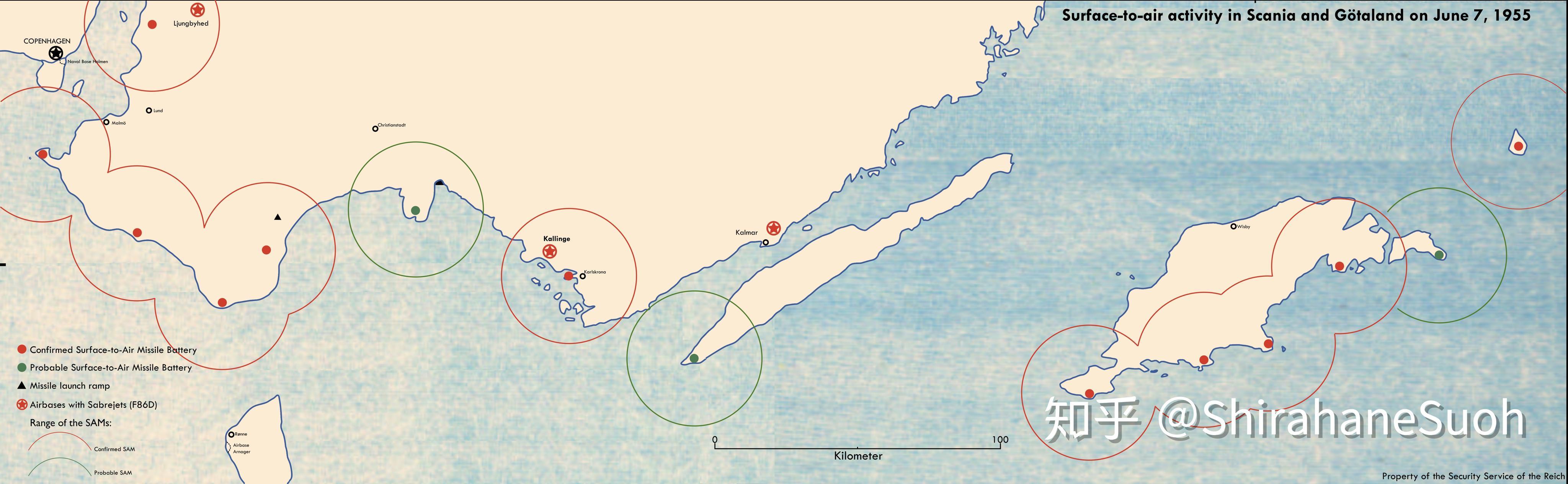 TWR时间线：1955年，SS安全部门绘制的美国部署于瑞典南部的地对空导弹图活动地图 - 知乎