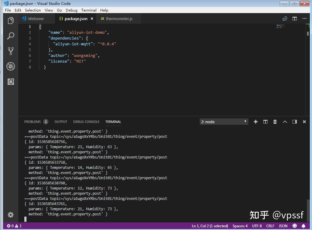 阿里云物联网IOT平台使用案例教程(模拟智能设备) - 知乎