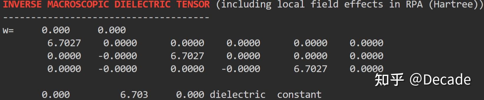 VASP从入门到入土：介电专项训练(一) - 知乎