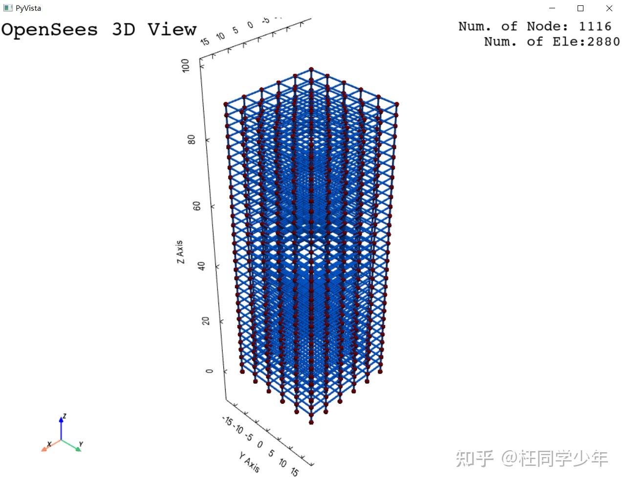 OpenSeesVisPyvista: 在python中可视化OpenSees模型 - 知乎