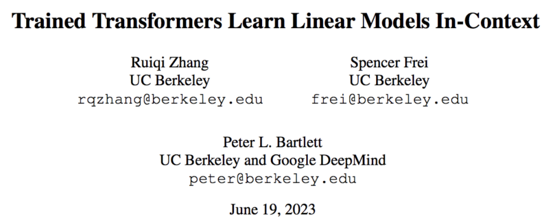 Transformer基于上下文学习的能力：看它如何学到正确的线性模型？ - 知乎